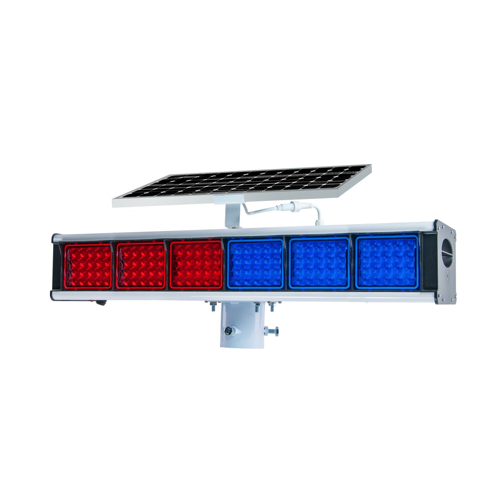 YASONG Outdoor Solar Red and Blue Double-sided LED Strobe Siren Light ...